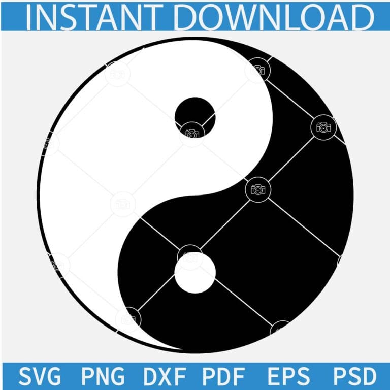 Ying yang Vector svg, Ying Yang Icon SVG, Ying Yang Layered SVG