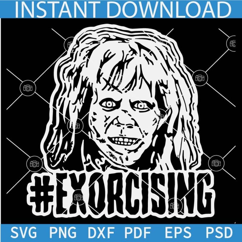 #exocisingsvg, Exorcist Horror Movie Character SVG, Halloween Movie ...