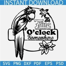 Its five o'clock somewhere SVG, Jimmy Buffett Song SVG, Jimmy 1946 ...