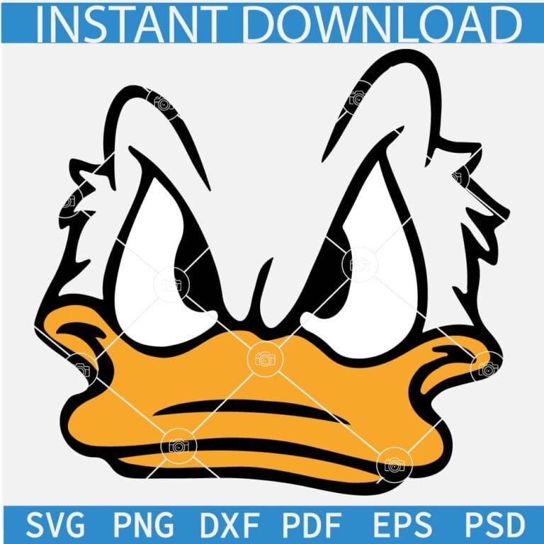 Angry Donald Duck Face SVG, Funny Donald Duck SVG, Donald Duck Angry ...