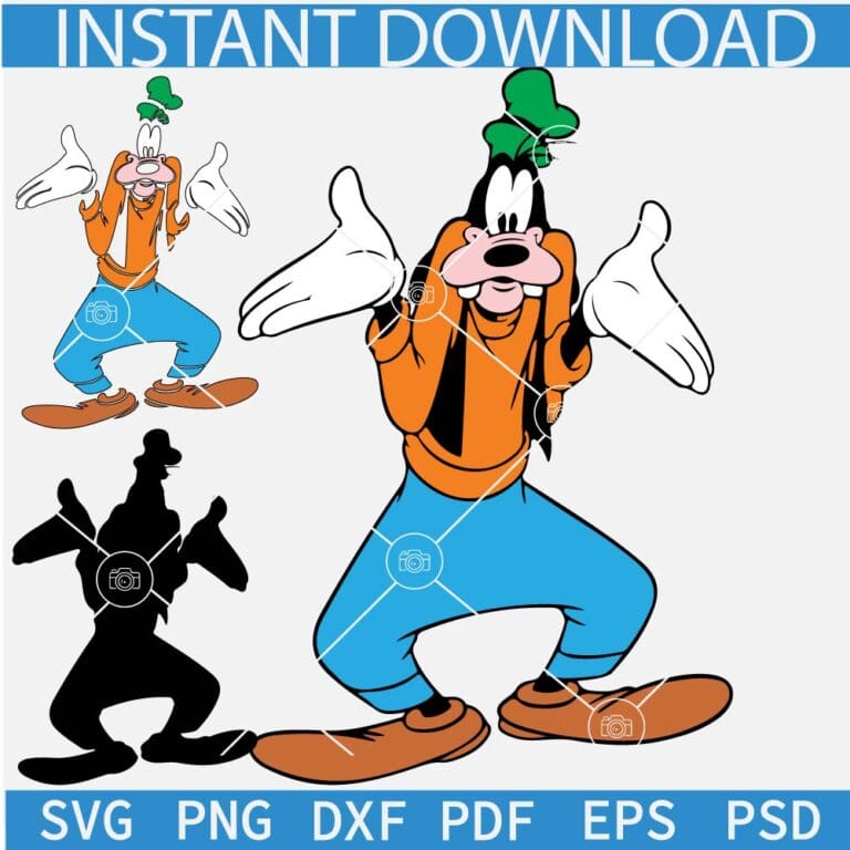 Layered Playing Goofy SVG, Goofy Dog Playing SVG, Happy Disney Goofy ...