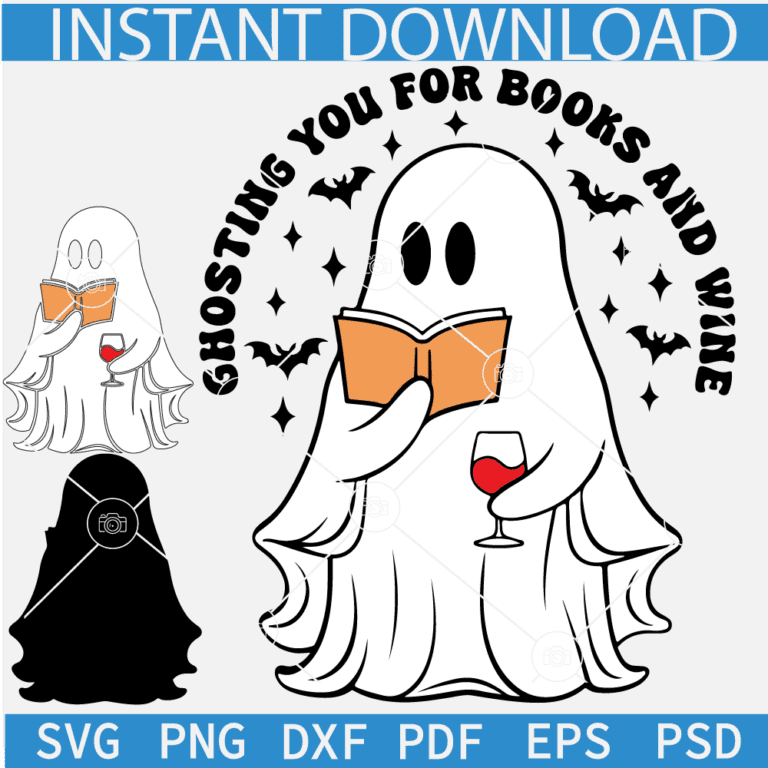 Minnie and Minnie Mouse Ghost Reading Book Bundle SVG, Ghosting You For ...