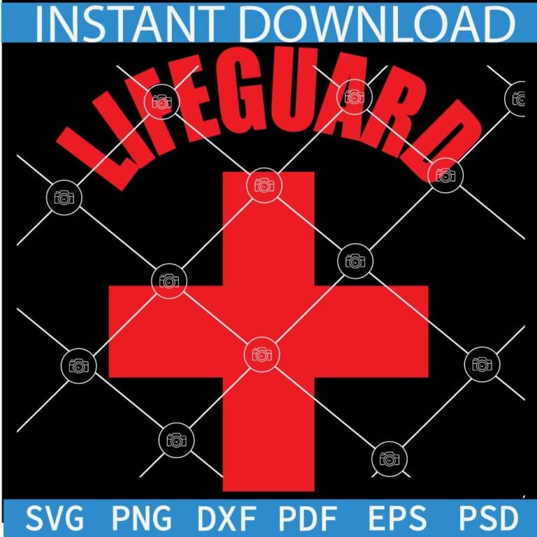 Lifeguard Red Cross SVG, Lifeguard Cross SVG, Lifeguard Vector SVG