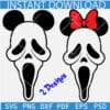Mickey Minnie Scream Ghost Face Bundle svg, Disney Ghost Face Screaming ...