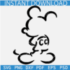 Mickey Mouse Outline SVG, Mickey Sketch Vector SVG, Disney Sketch SVG