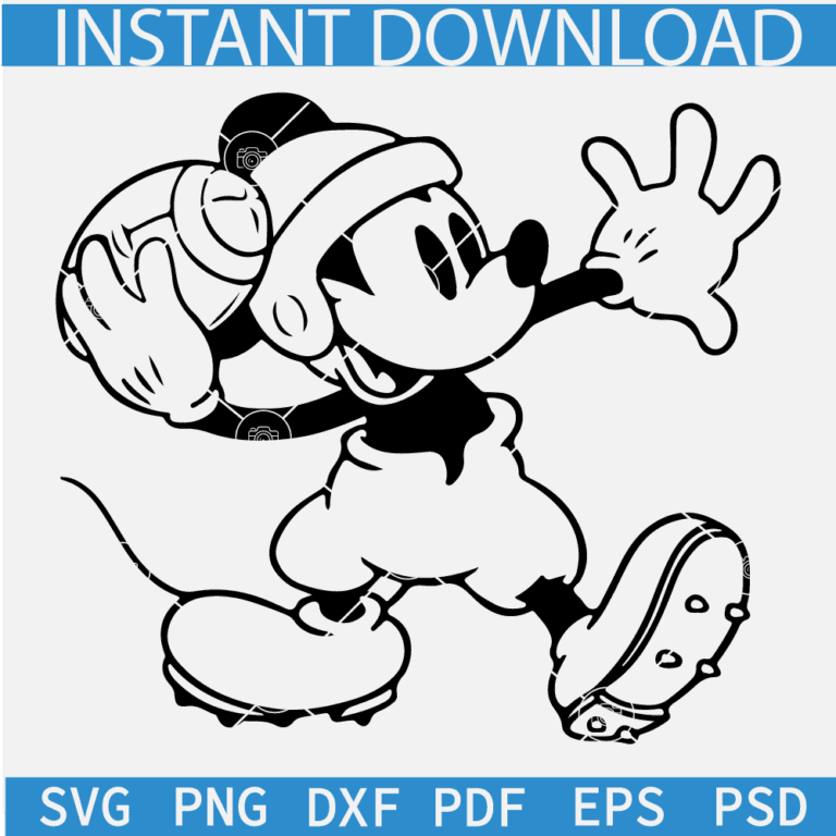 Mickey throwing football ball SVG, Mickey Football SVG, Disney Football SVG