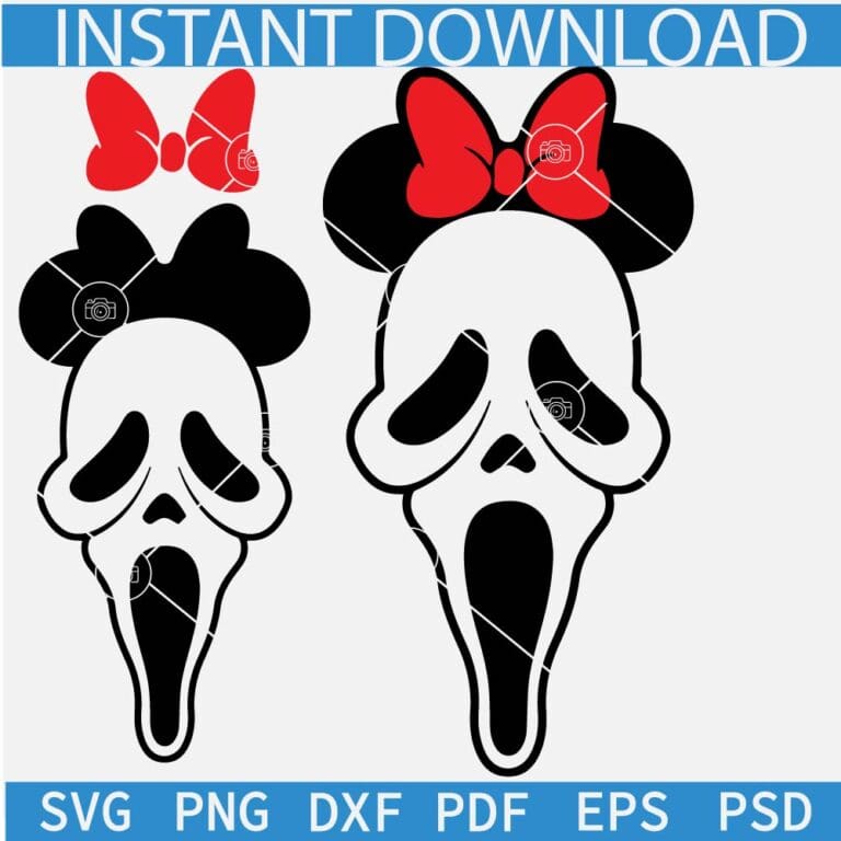 Minnie Scream Ghost Face svg, Disney Ghost Face Screaming SVG ...