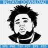Rod Wave Nostalgia Portrait SVG, Rod Wave Rapper Face SVG PNG EPS DXF