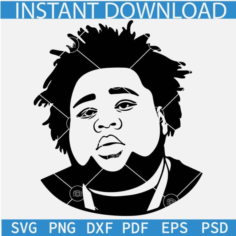Rod Wave Nostalgia Portrait SVG, hip-hop and R&B Rapper Face SVG, Rod ...