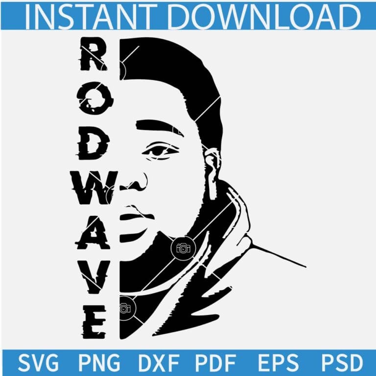 Rod Wave Rapper Face Monogram SVG, Vintage Rod Wave SVG, Rod Wave ...