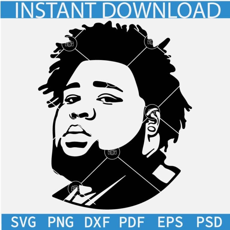 Rod Wave Rapper Face SVG, hip-hop and R&B Rapper Face SVG, Rod Wave ...