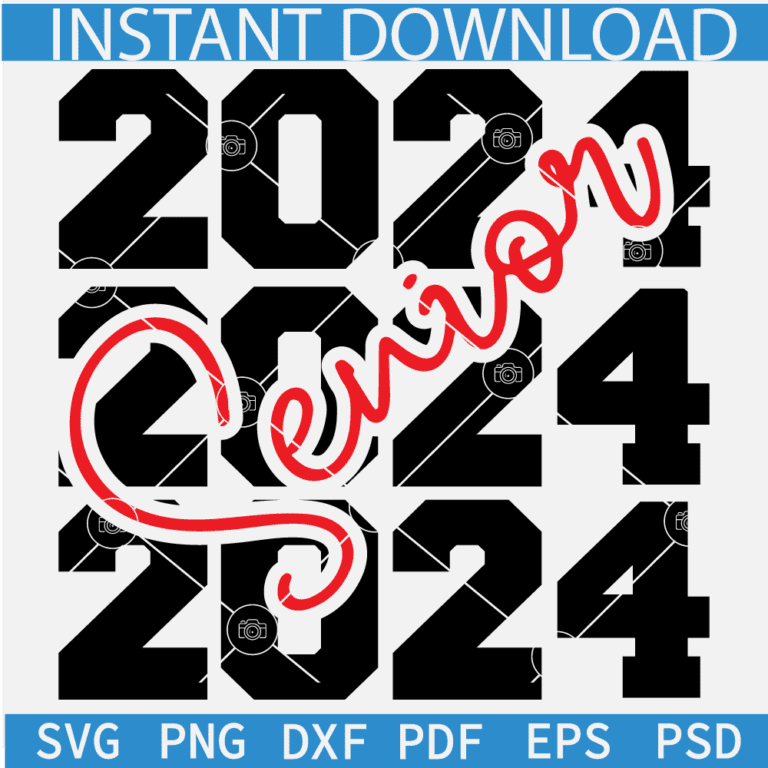 Senior 2024 Rectangle SVG, Senior School Graduation 2024 SVG, Senior ...