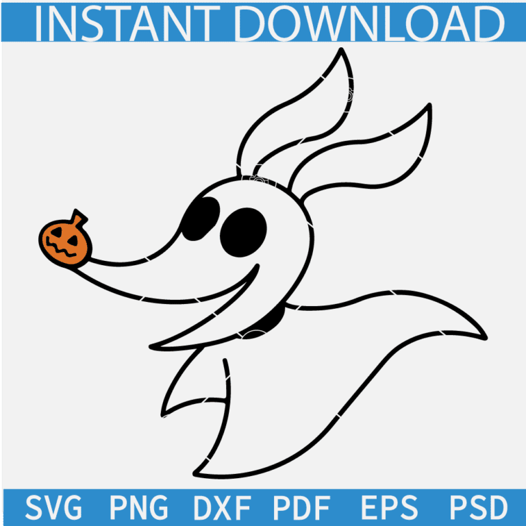 Nightmare Before Christmas Zero SVG, Zero Halloween Pumpkin SVG, Zero ...
