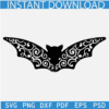 Bat mandala SVG, Bat Zentangle SVG, Halloween Bat Mandala SVG