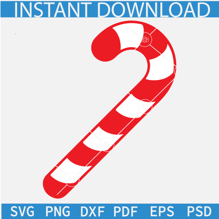 Candy Cane Layered Svg, Red Christmas Candy Svg, Christmas Holiday ...