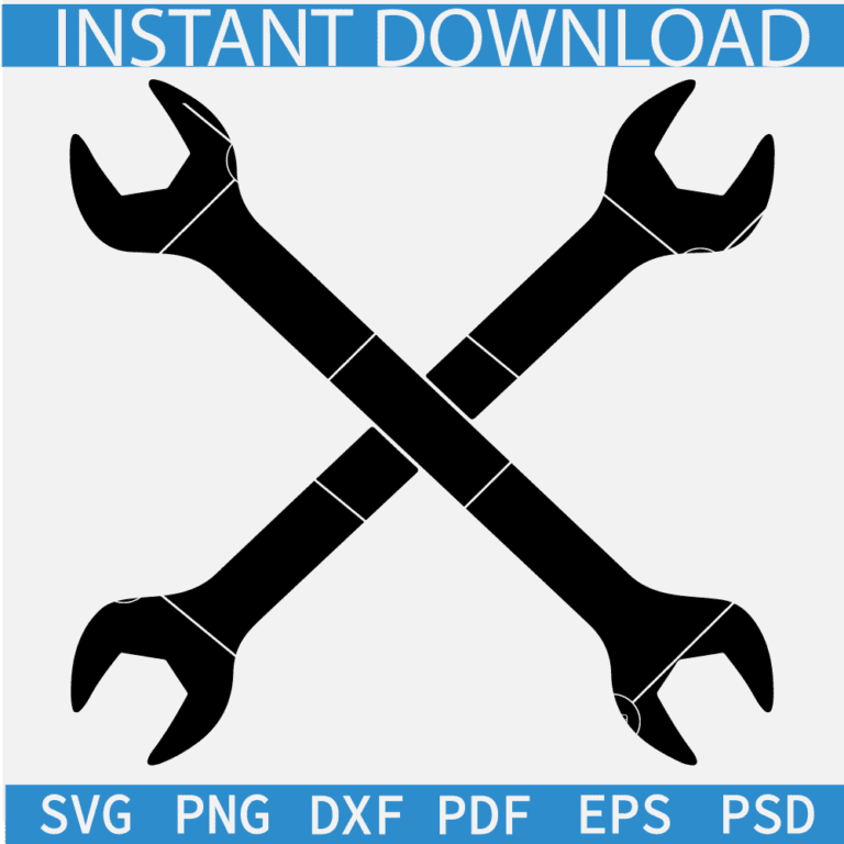 Crossed Wrenches SVG, Crossed Wrenches Vector SVG