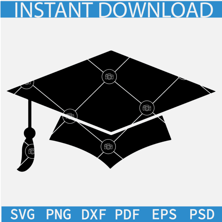 Graduation Cap SVG, Graduate SVG, Graduation Hat Silhouette SVG