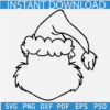 Grinch Face Sketch SVG, Grinch face Line art SVG, Christmas Grinch Face ...