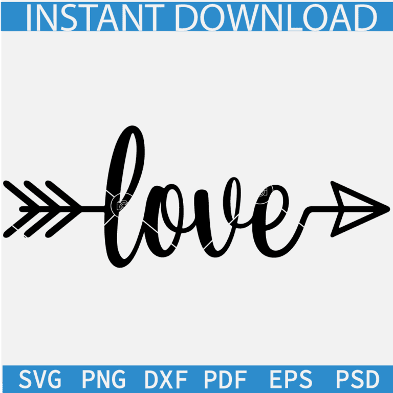 Love Heart Symbol SVG, Love with arrow Heart svg, Valentine's Day 2024 SVG