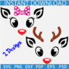 Rudolph the Red Nosed Reindeer Bundle SVG, Christmas Reindeer Faces Bundle svg, Girl Rudolph ...