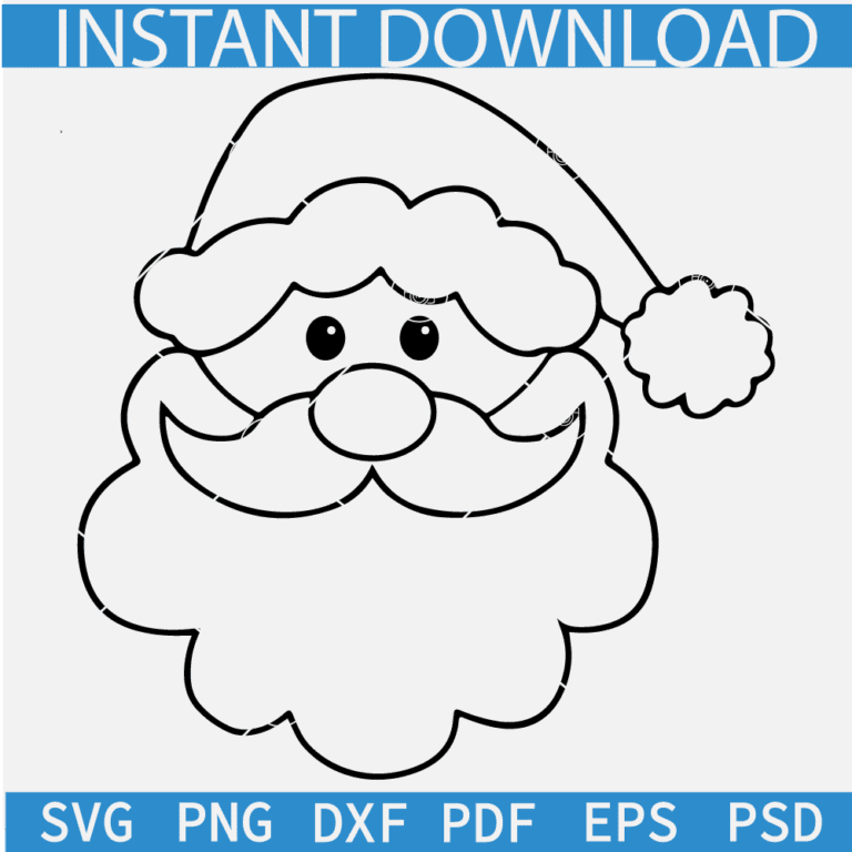 Santa clause cartoon sketch SVG, Santa clause cartoon Outline SVG, Baby ...