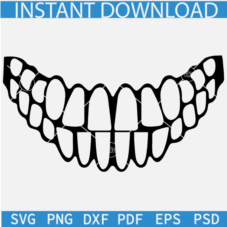 Skeleton teeth SVG, Canine SVG, Skeleton Dental Formula SVG