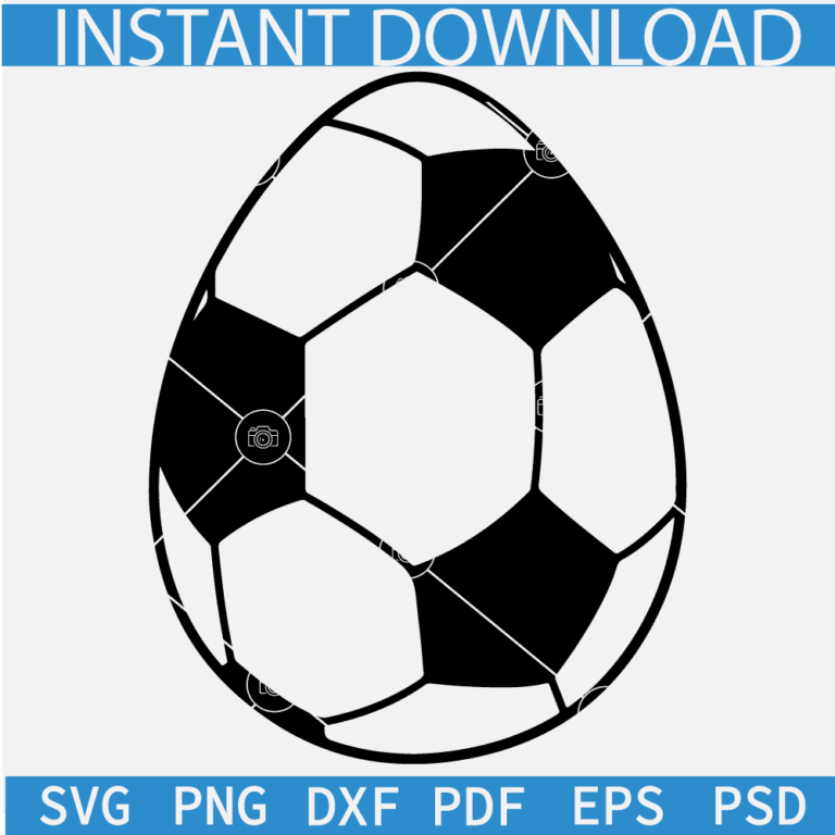 Football ball Easter Egg SVG, Football Ball Egg shape SVG, Easter Ball SVG