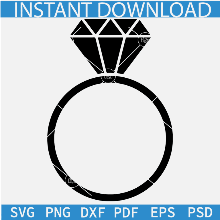 Wedding Ring SVG, Engagement Ring diamond SVG, Diamond Wedding Ring ...