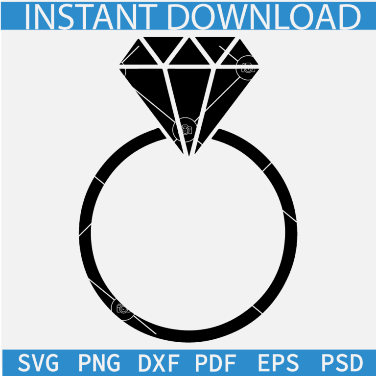 Wedding Ring Line art SVG, Engagement Ring diamond SVG, Diamond Wedding ...
