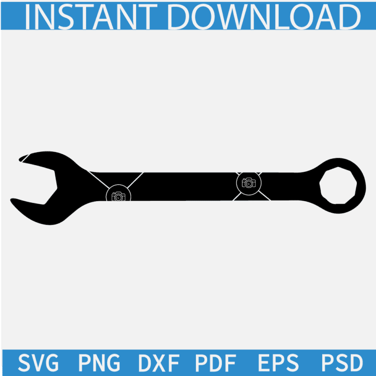 Wrench vector SVG, Wrench vector SVG, Black Wrench SVG