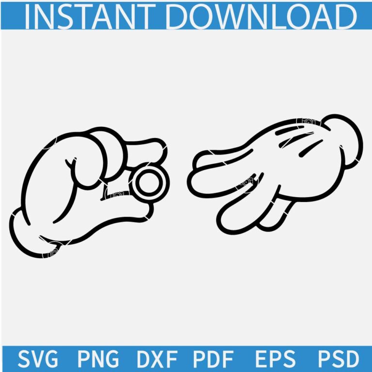 Gloved Hand wedding ring SVG, Disney Engagement Ring SVG, Mickey and ...