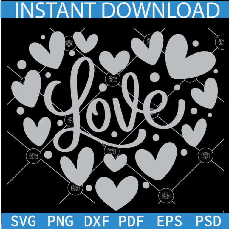 Love Heart SVG, Valentines Day Hearts Svg, Love Heart Symbol Svg ...