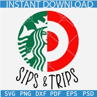 Sips trips SVG, Sips and Trips Starbucks logo SVG, Sips and Trips logo SVG